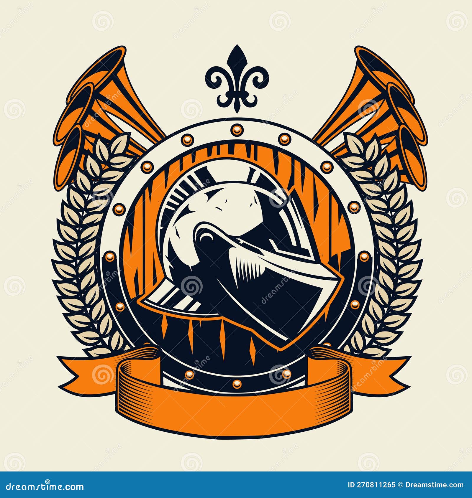 Knight Crest Vintage Design Stock Vector - Illustration of horse, crest ...