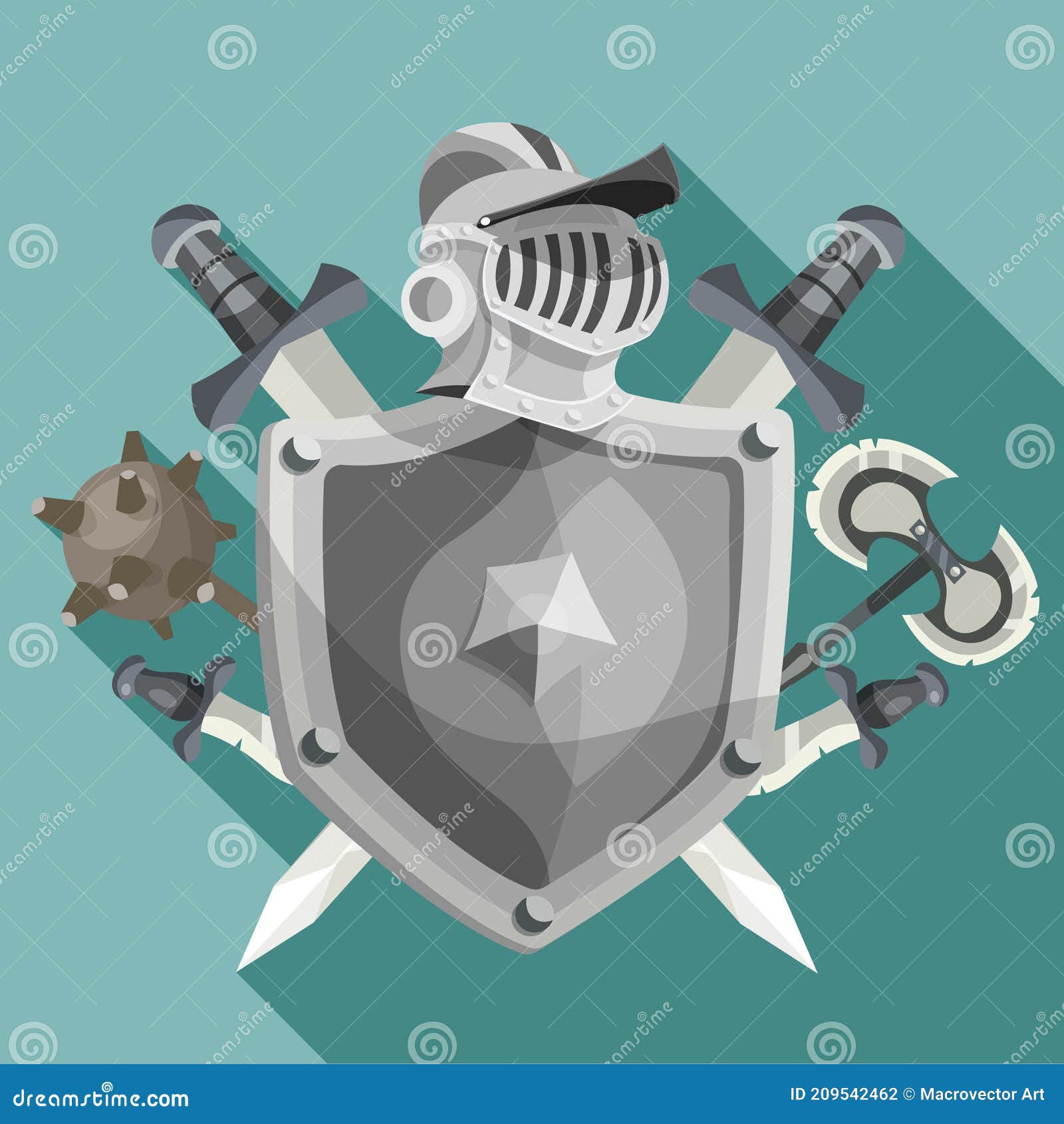 Antique Armor Knight Royalty-Free Cartoon | CartoonDealer.com #84614546