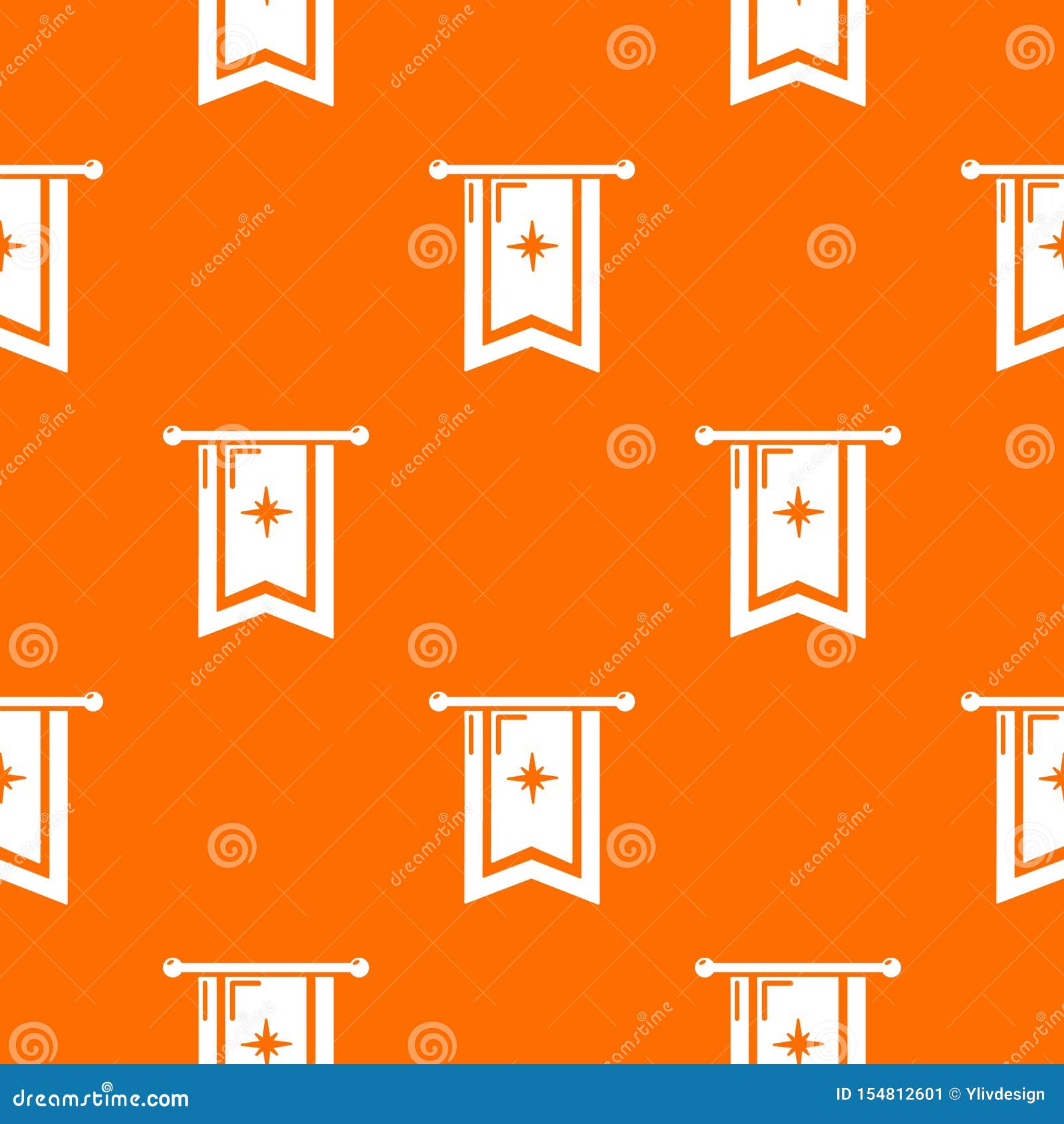 Knight Flag Pattern Vector Orange Stock Vector - Illustration of ...