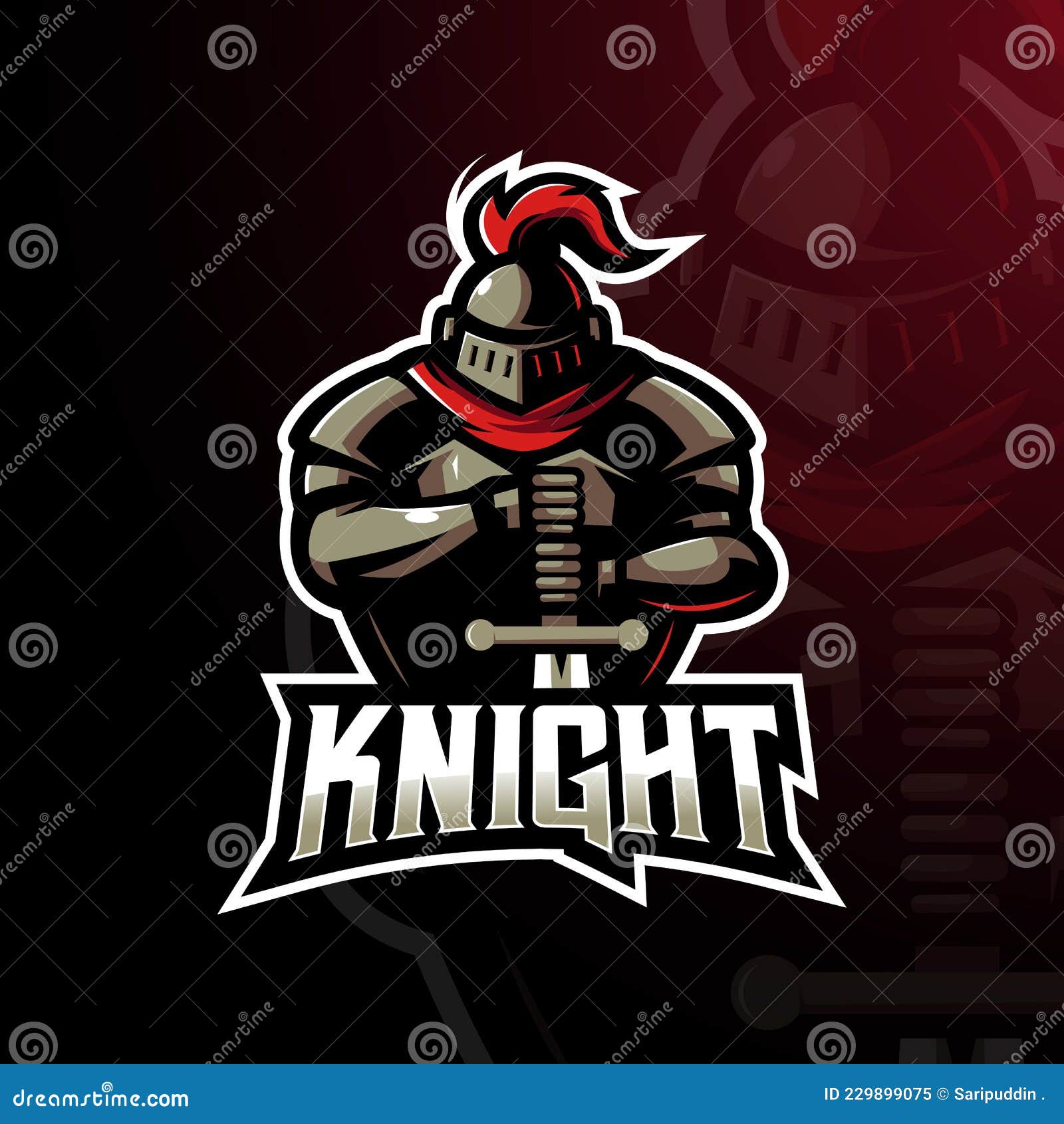 Knight Gaming logo stock vector. Illustration of esport - 229899075