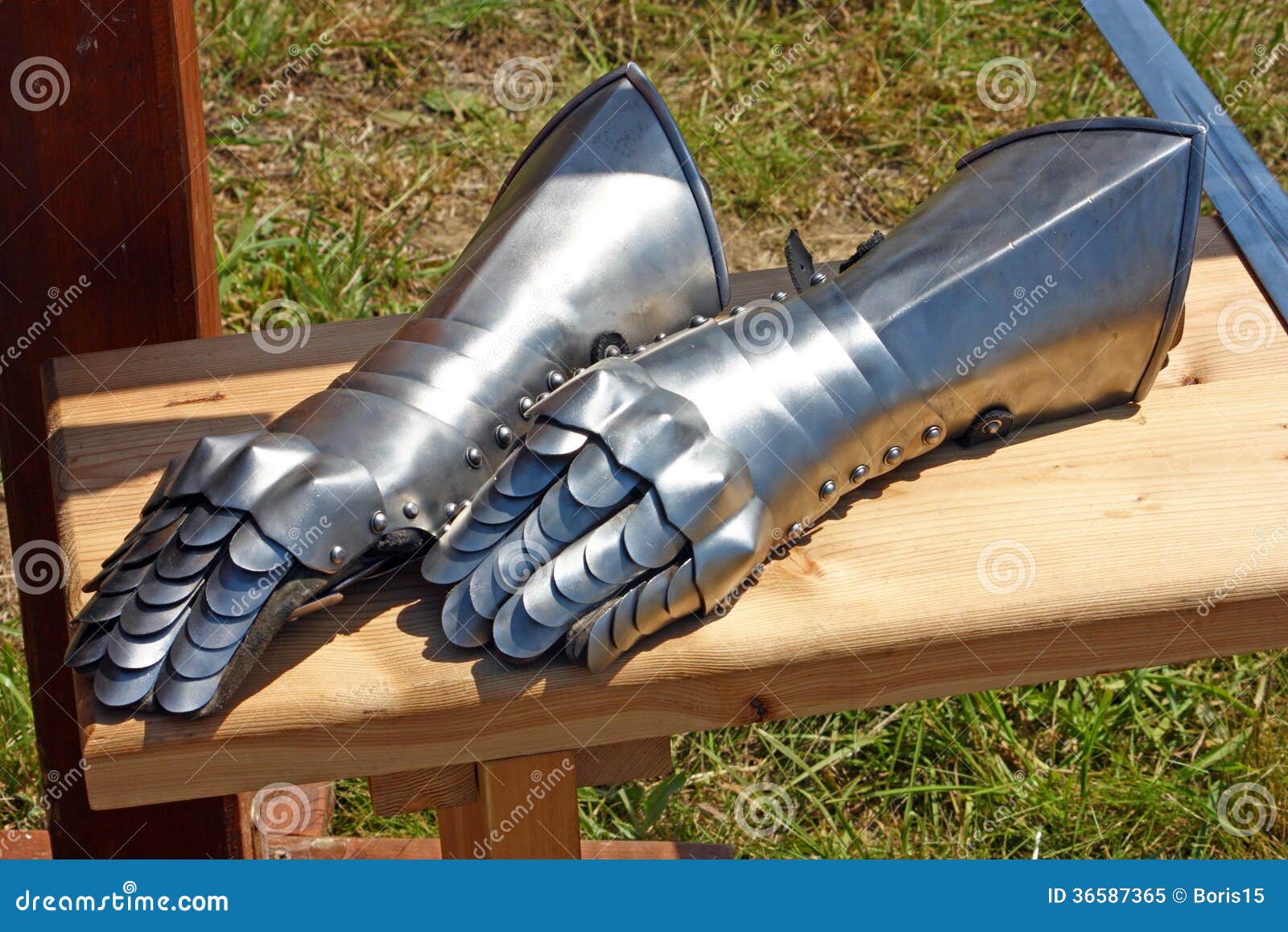 Knight gloves stock image. Image of protection, metal - 36587365
