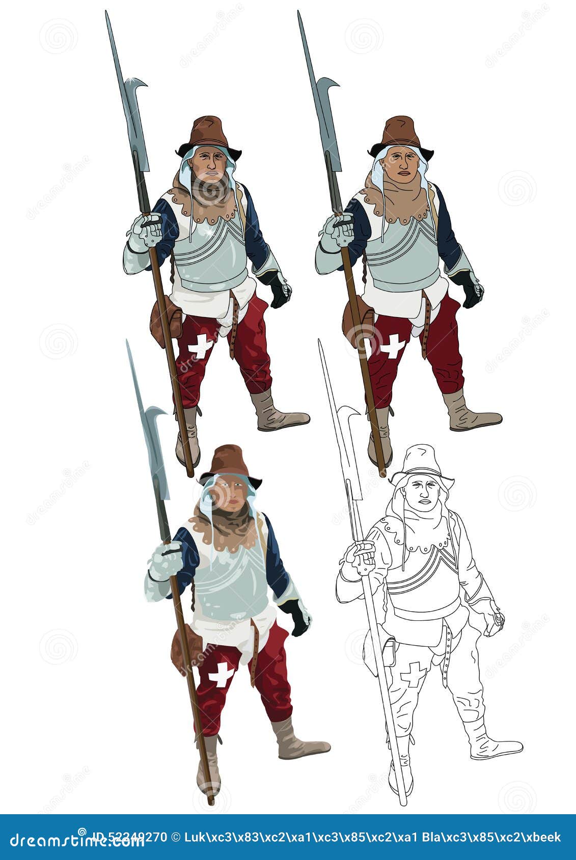 Oak Gothic Knight`s Shield With Rivets Vector Illustration ...