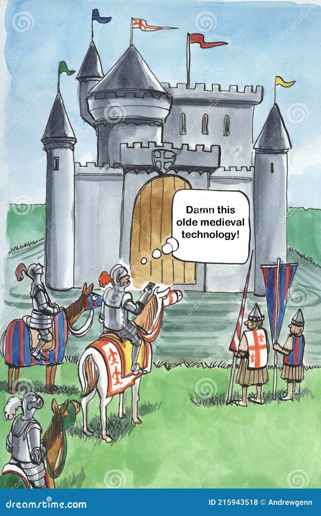 Olde medieval technology stock illustration. Illustration of medieval ...