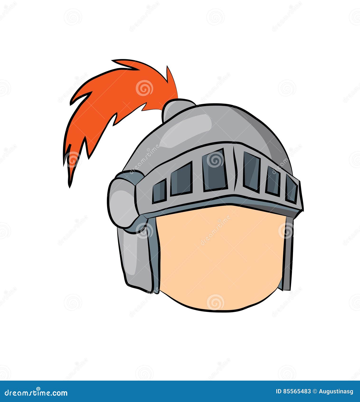 Cartoon Knight Helmet