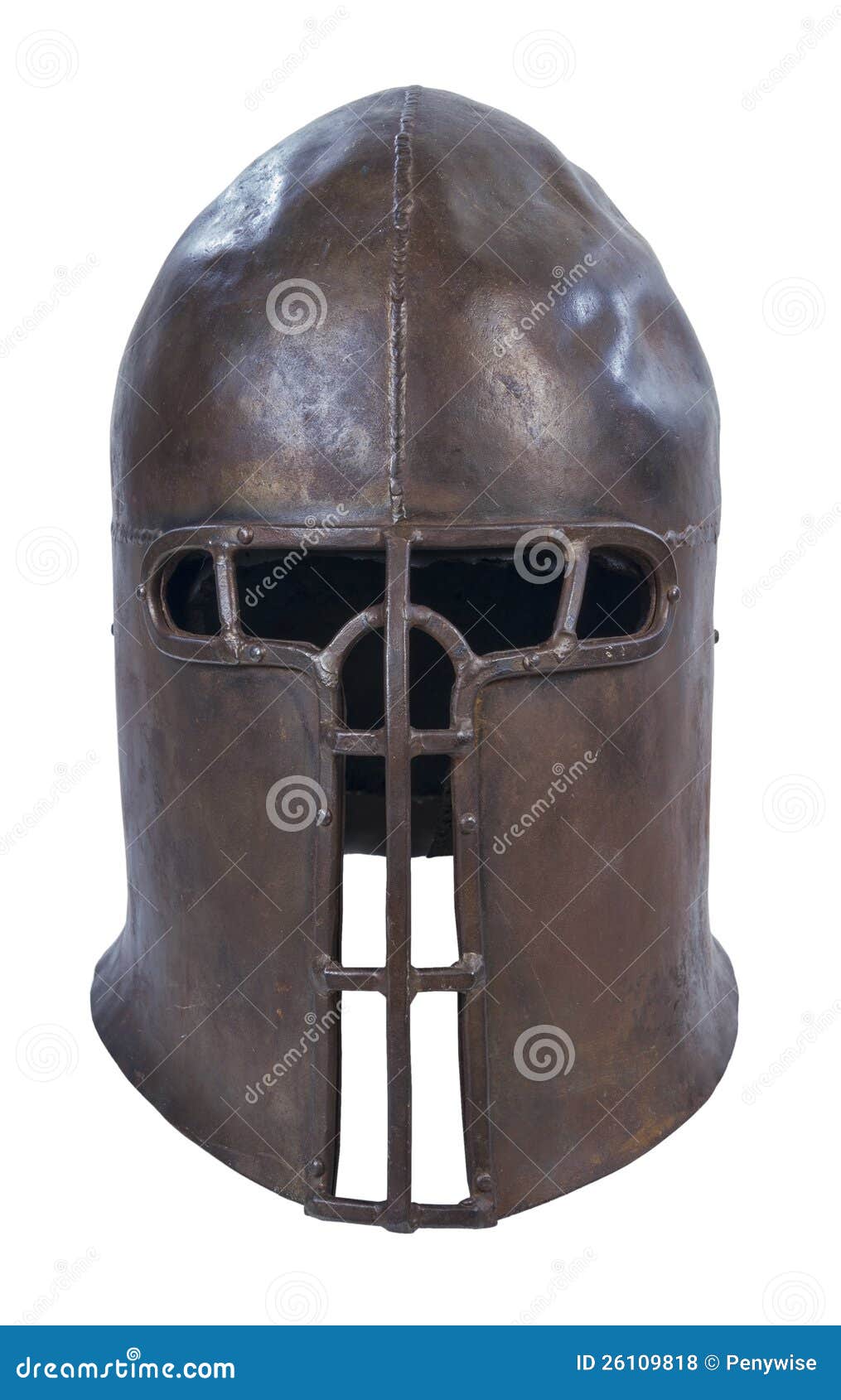 Knight Helm stock photo. Image of rusty, dented, medieval - 26109818
