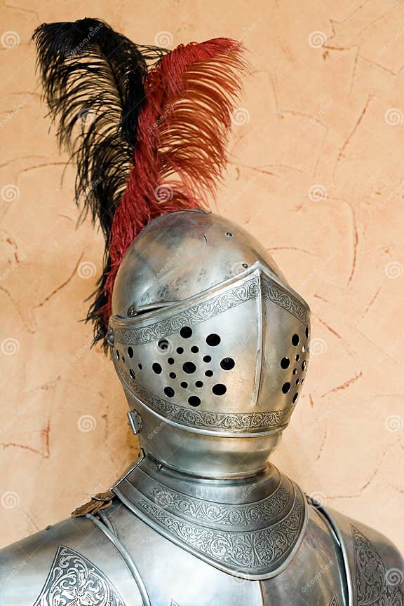Knight helmet stock image. Image of armour, stand, statue - 16305465