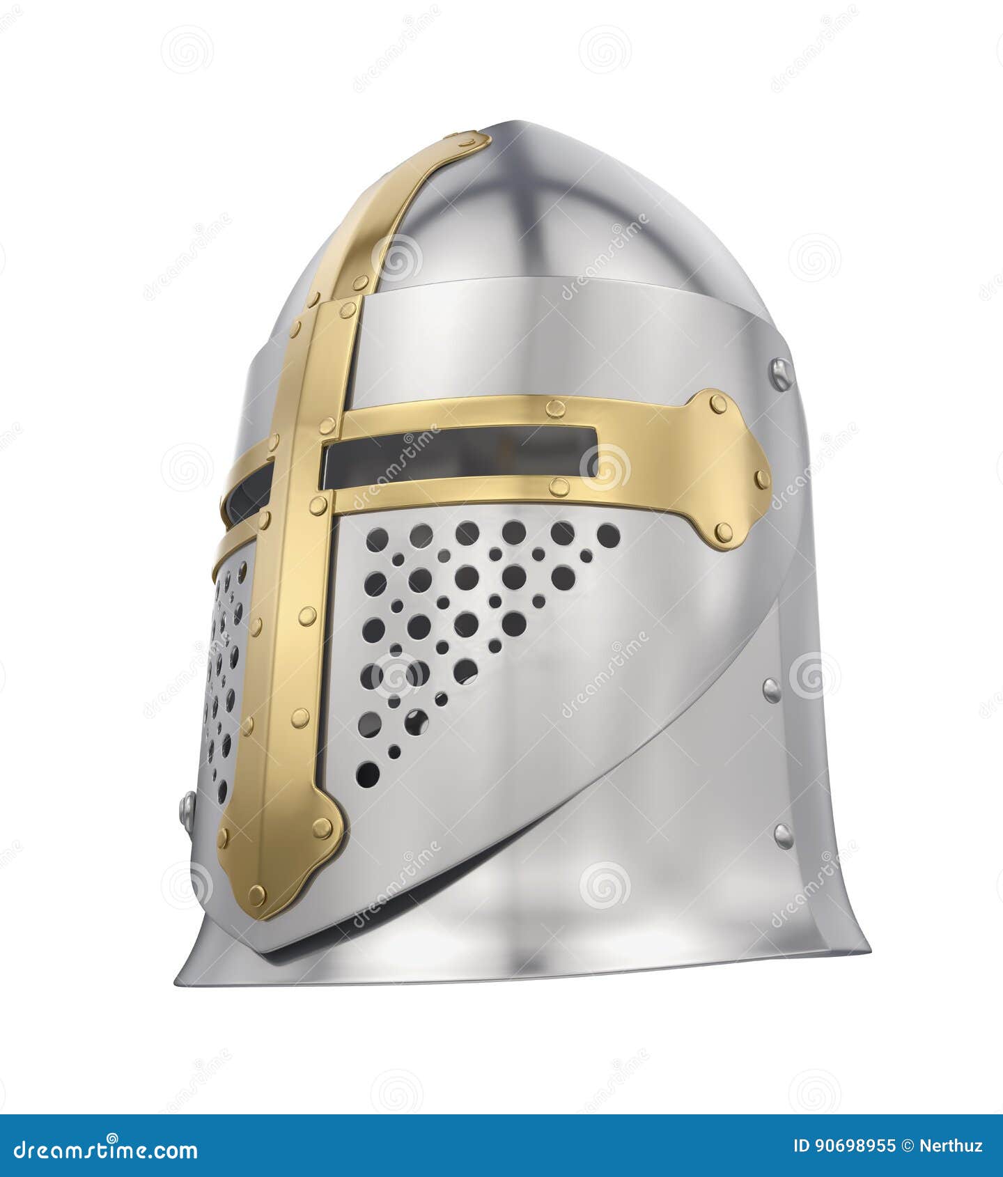 Knight Helmet Isolated stock illustration. Illustration of isolated ...
