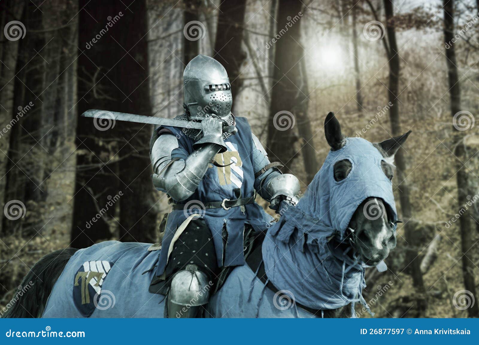 Knight on the horse editorial photography. Image of ancient - 26877597
