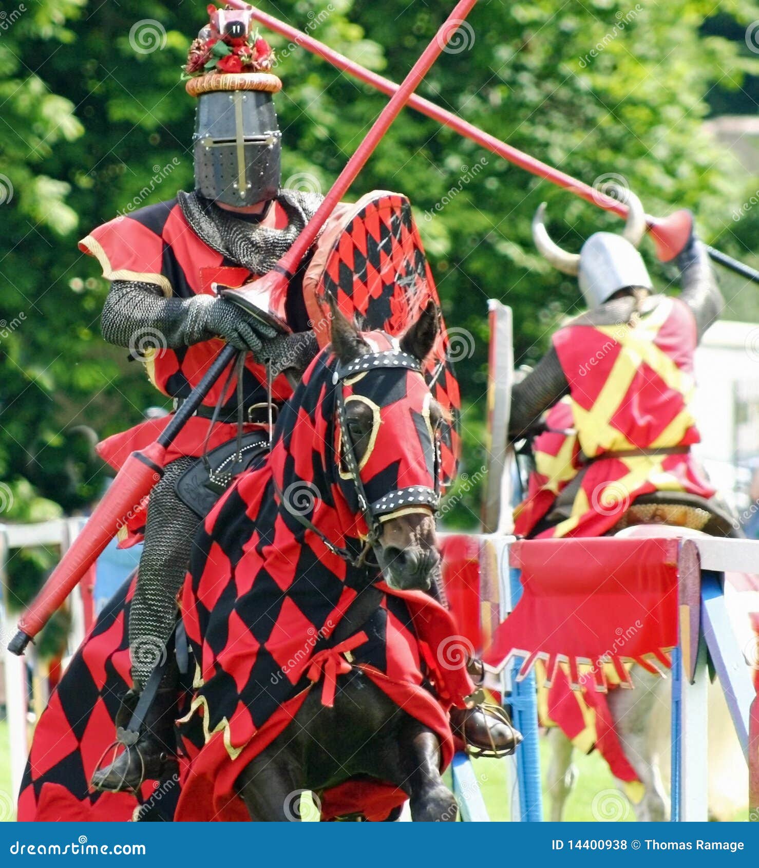 Knight on horseback stock photo. Image of medievil, jousting - 14400938