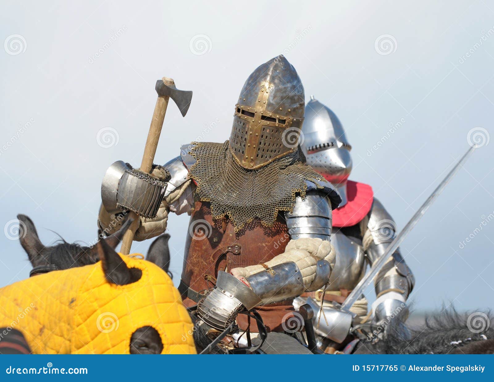 The knight on horseback stock image. Image of mane, fighter - 15717765