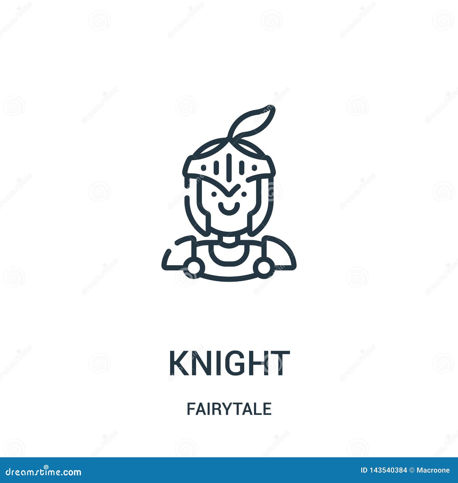 Knight Icon Vector from Fairytale Collection. Thin Line Knight Outline ...