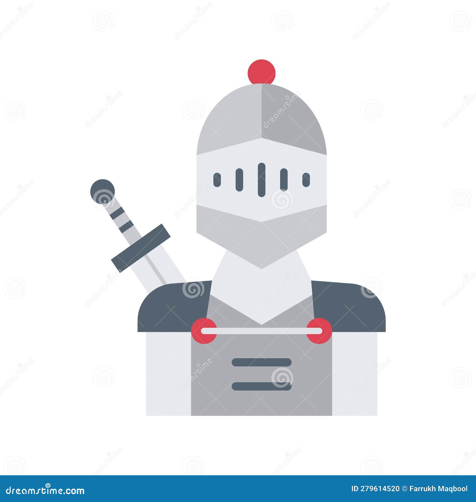 Knight icon vector image. stock vector. Illustration of armor - 279614520