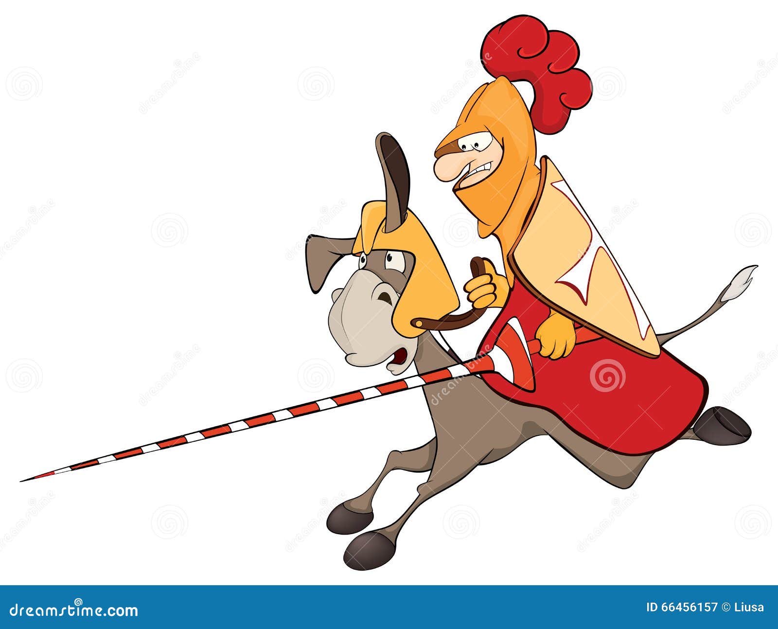 A Knight and a Knightly Donkey Stock Vector - Illustration of animal ...