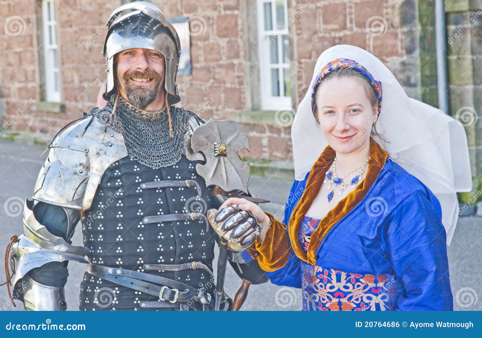 Knight and Lady in Full Medieval Costume. Editorial Photo - Image of ...