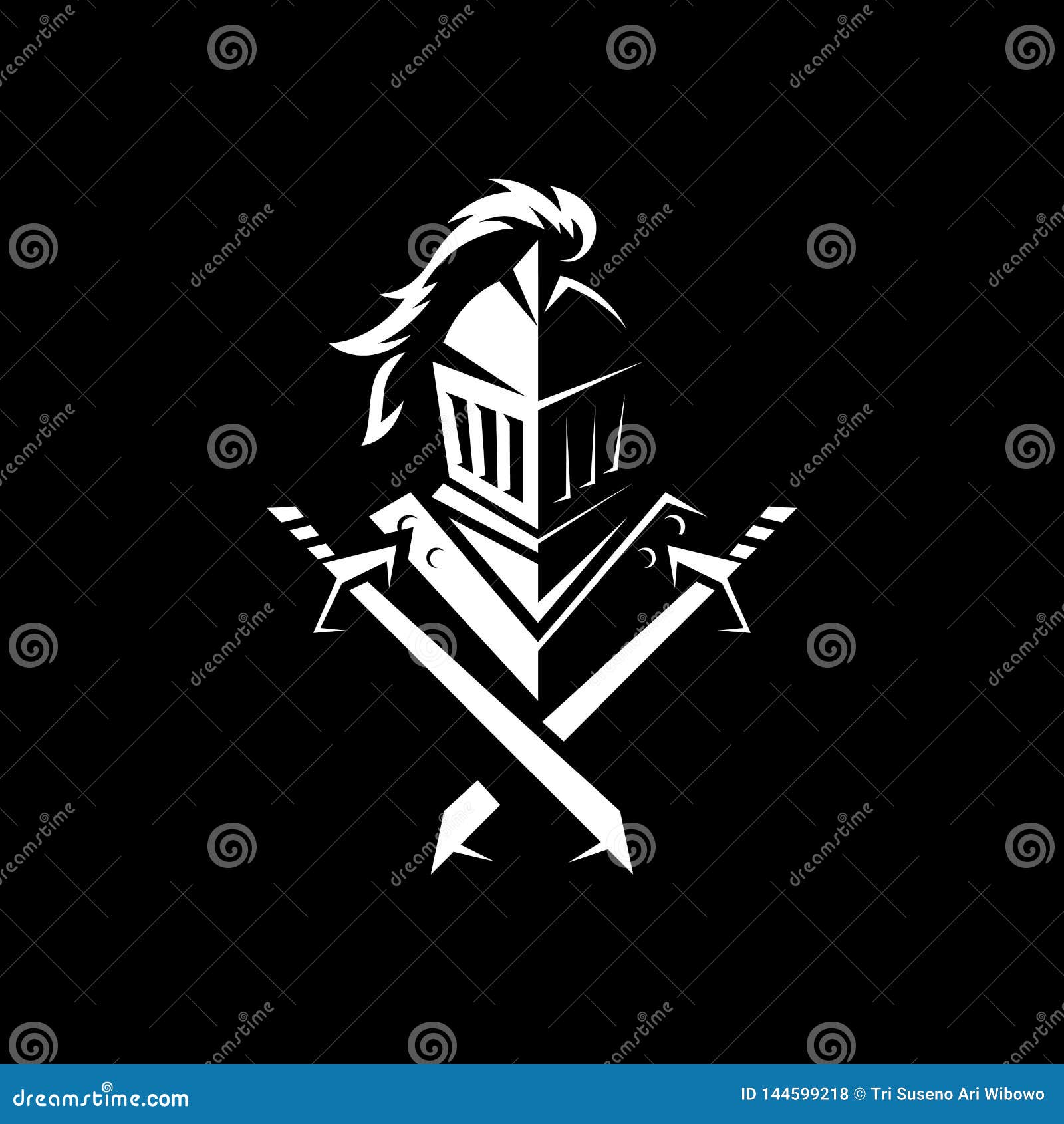 Knight Logo Design Vector Illustration Template Stock Illustration ...
