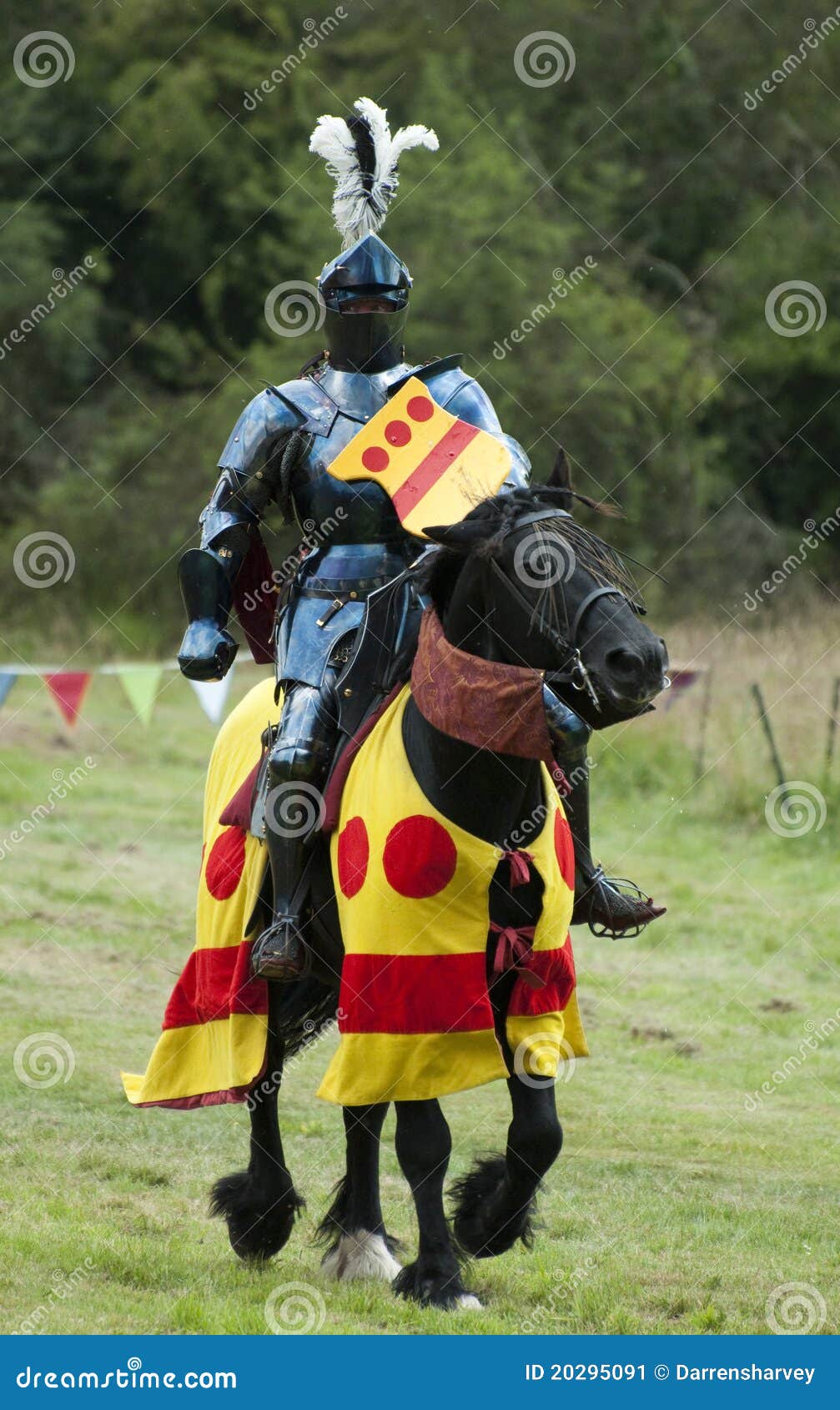Knight at the Medieval Joust Competition Stock Image - Image of ...