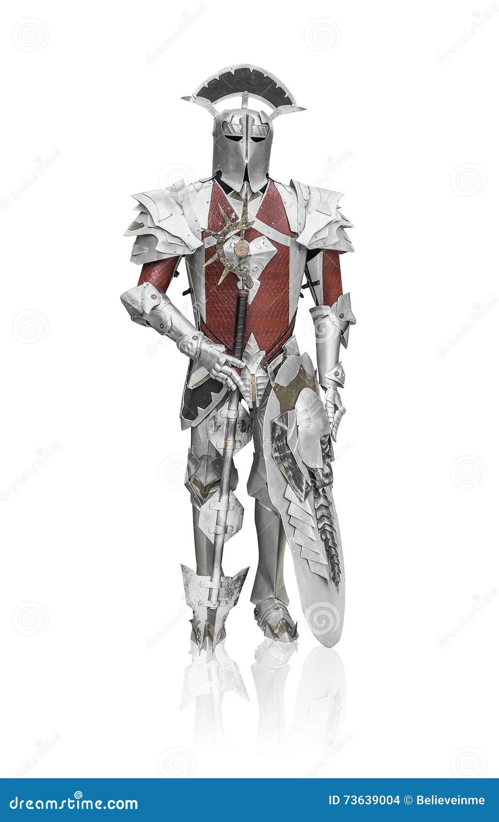Knight in metal armor. stock photo. Image of medieval - 73639004