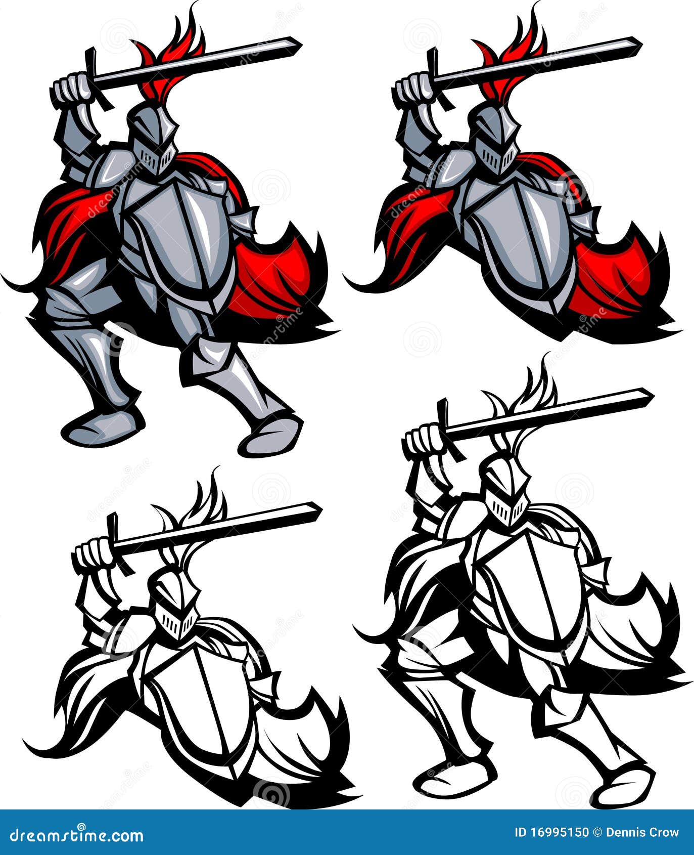Knight Paladin Mascot Logo stock vector. Illustration of mascots - 16995150