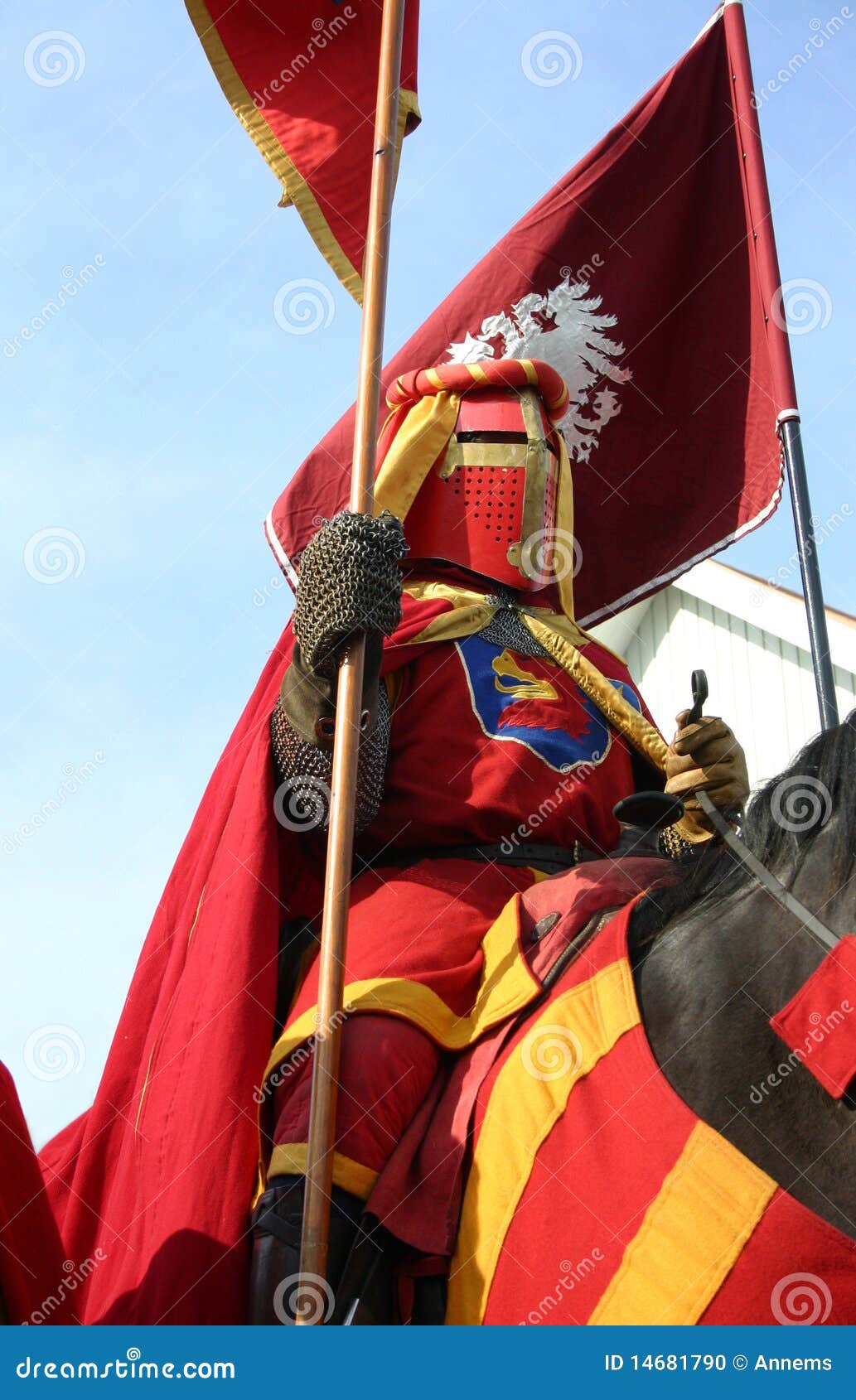 A Knight Parading during Medieval Week in Sweden Stock Photo - Image of ...