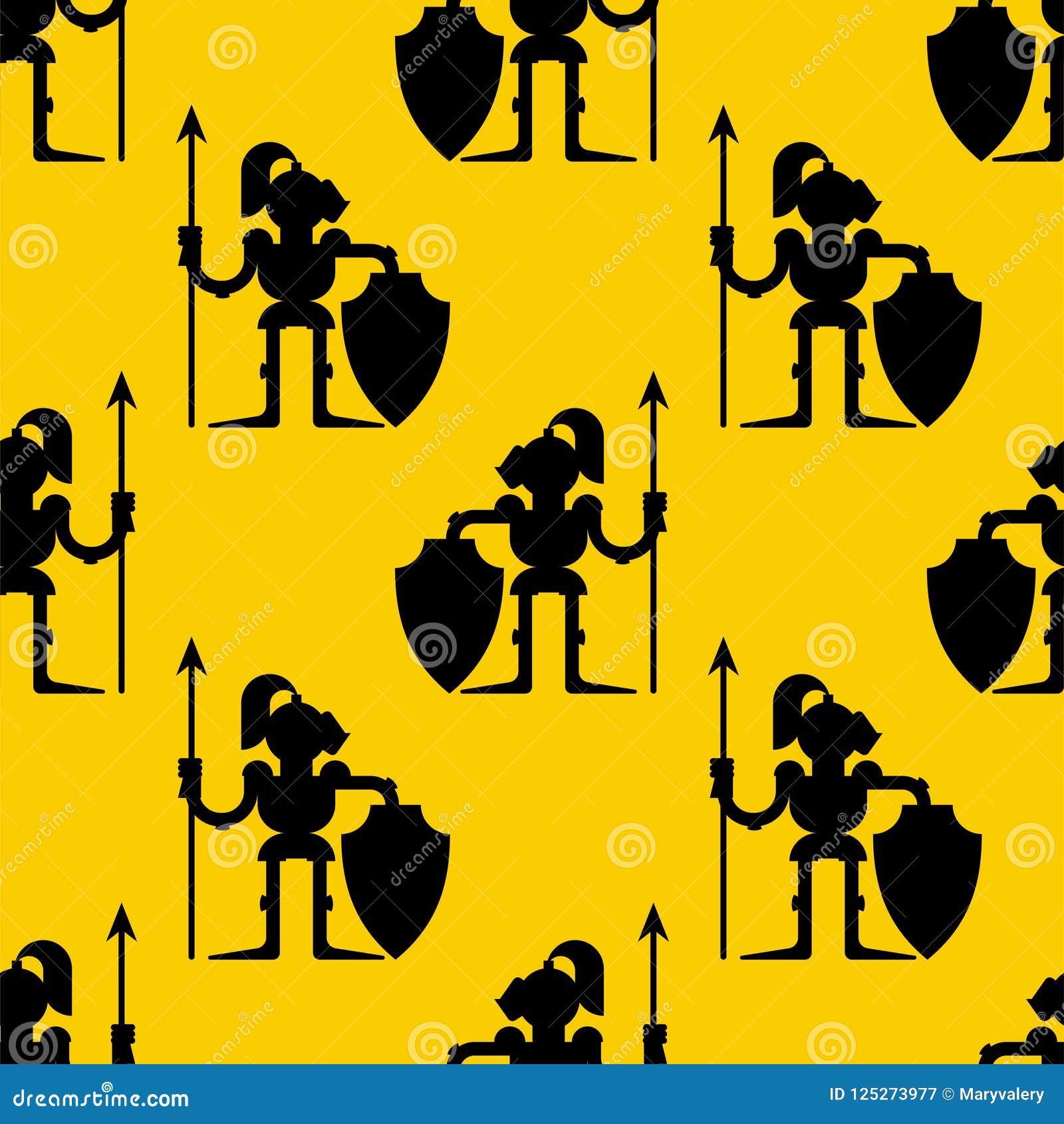 Knight Pattern On White Background For Children Cartoon Vector ...