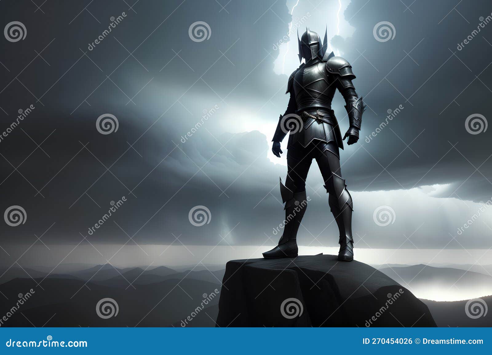 Knight in Protective Armor and Sword of Medieval Warrior. Ai Generated ...