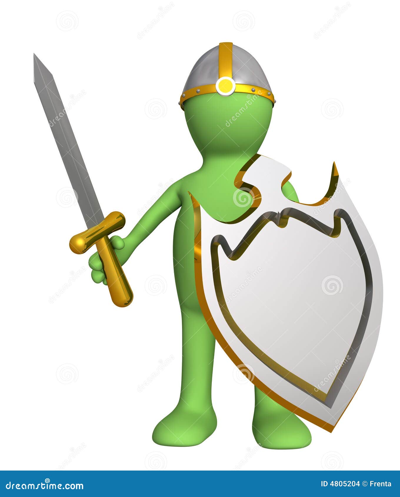 Knight - Puppet in an Armour, with a Board Stock Illustration ...