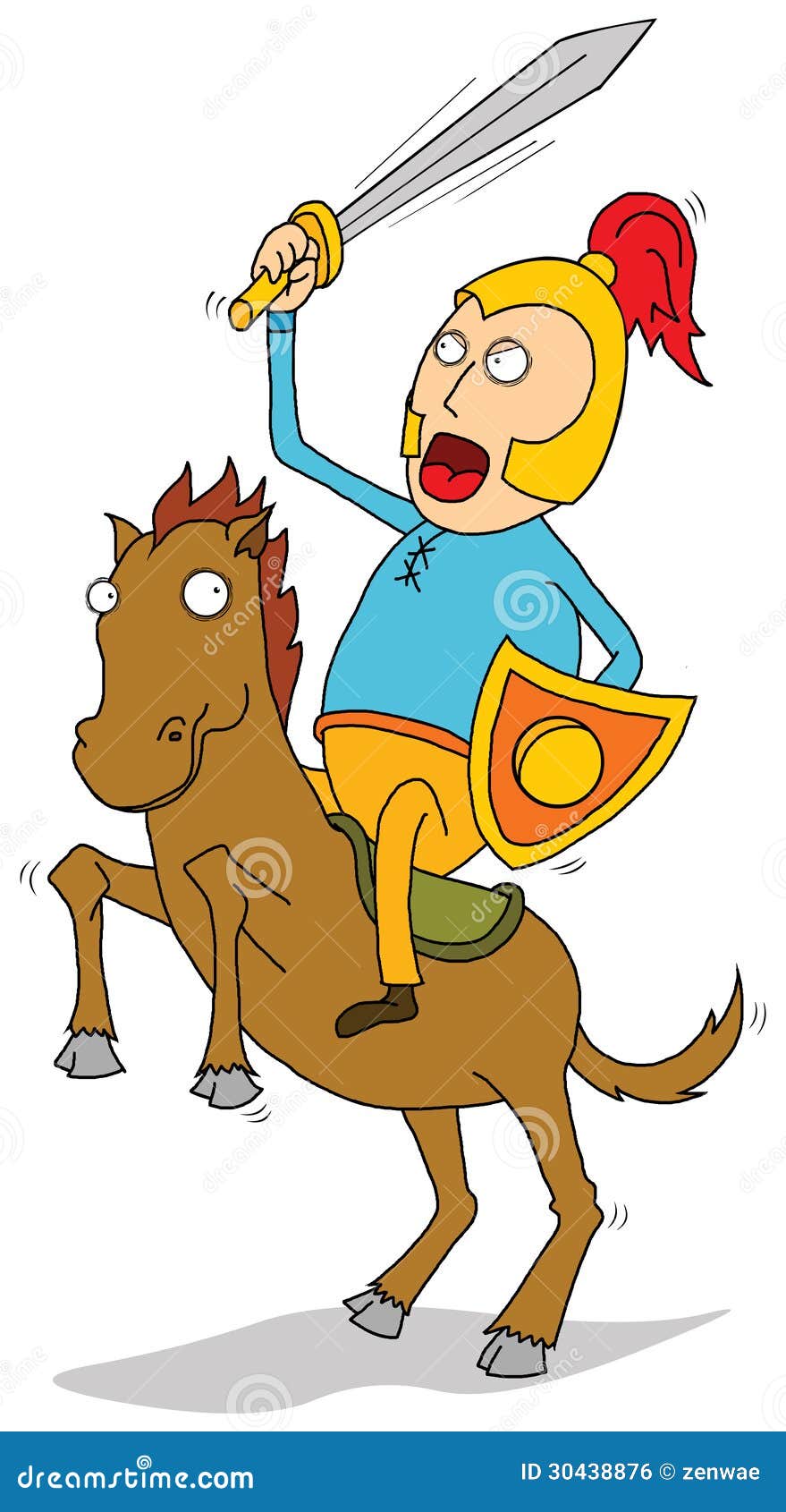 Knight riding horse stock vector. Illustration of animal - 30438876