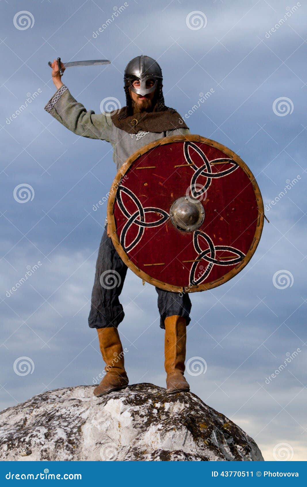 Knight on a rock stock image. Image of ancient, medieval - 43770511