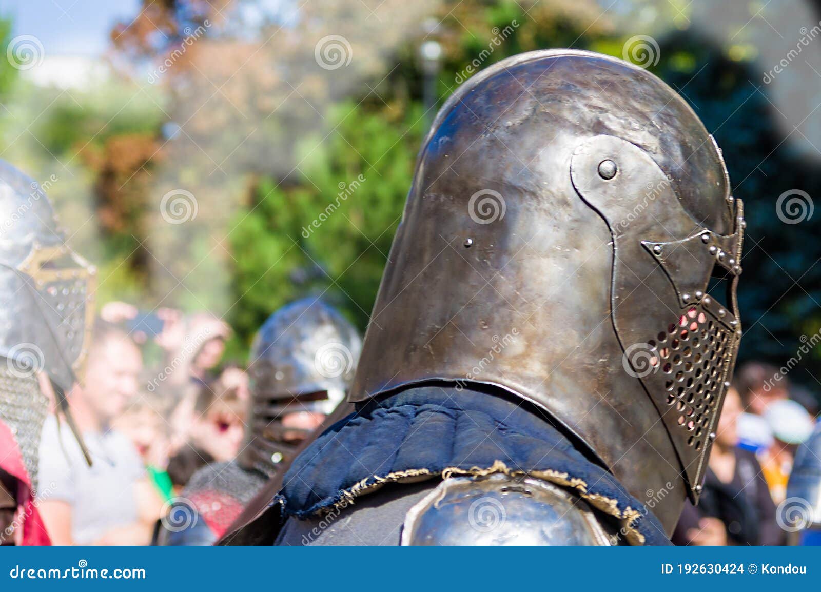 Knight& X27;s Armor for Historical Reconstructions, Close Up Stock ...