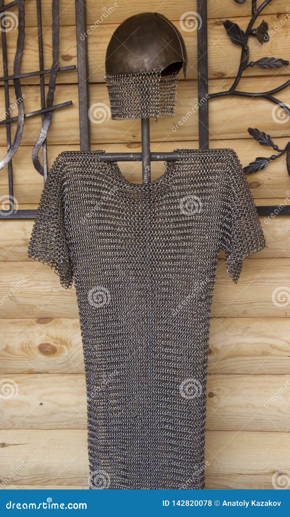 Knight`s chain mail. stock photo. Image of mail, medieval - 142820078