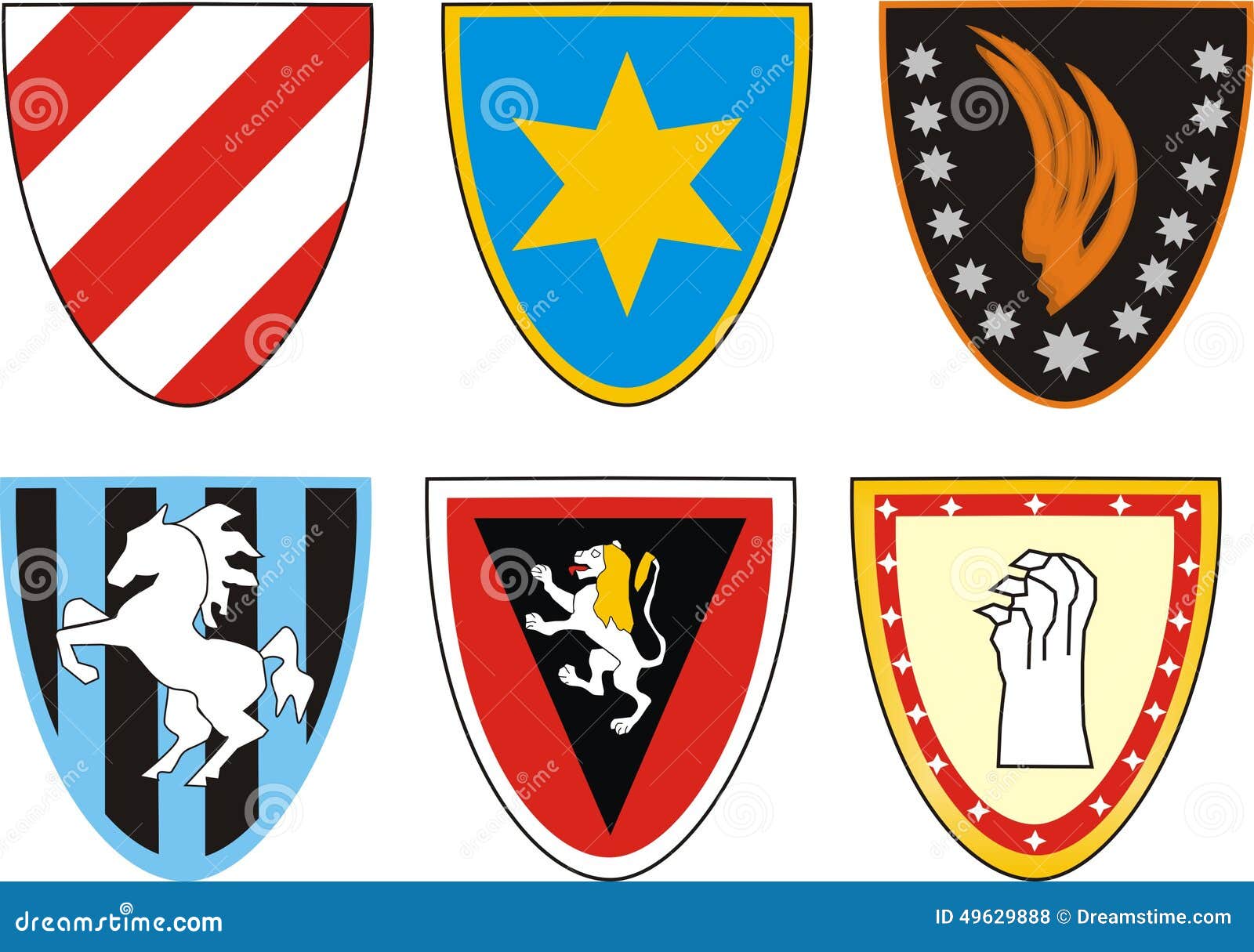 Knight s coat of arms stock illustration. Illustration of horse - 49629888