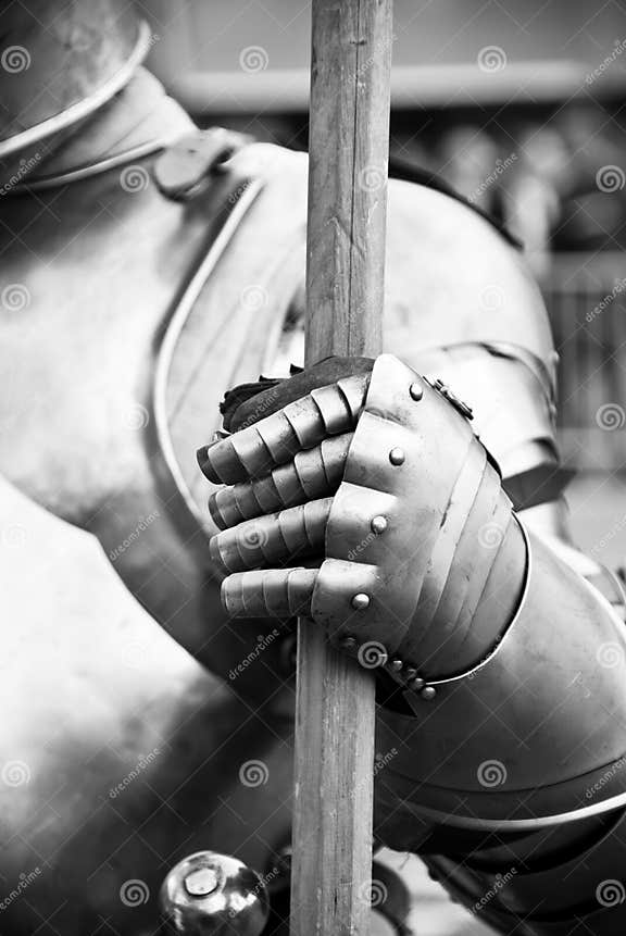 Knight S Hand Holding a Lance Stock Image - Image of military ...