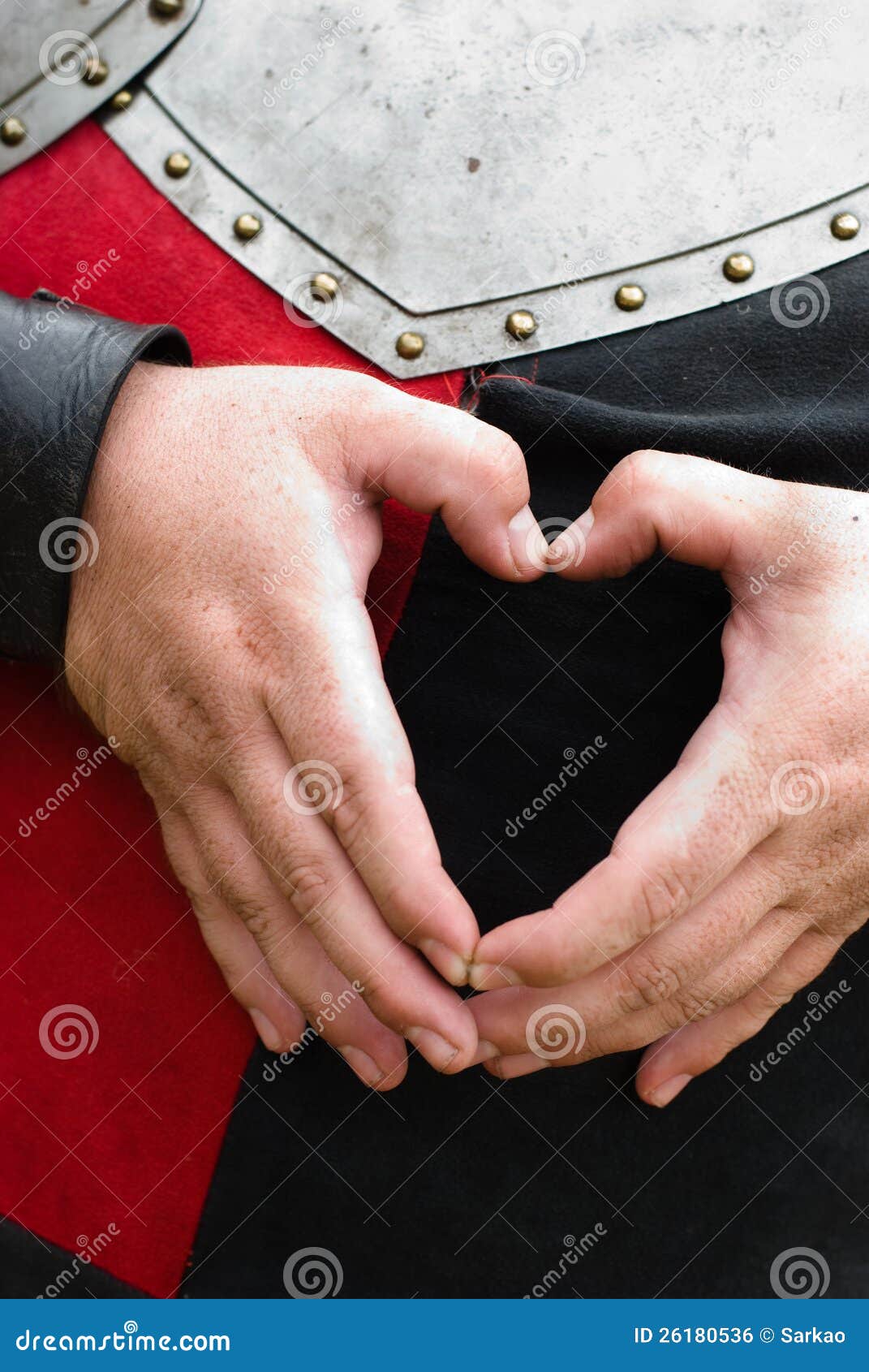 Knight s heart stock photo. Image of sense, symbol, fingers - 26180536