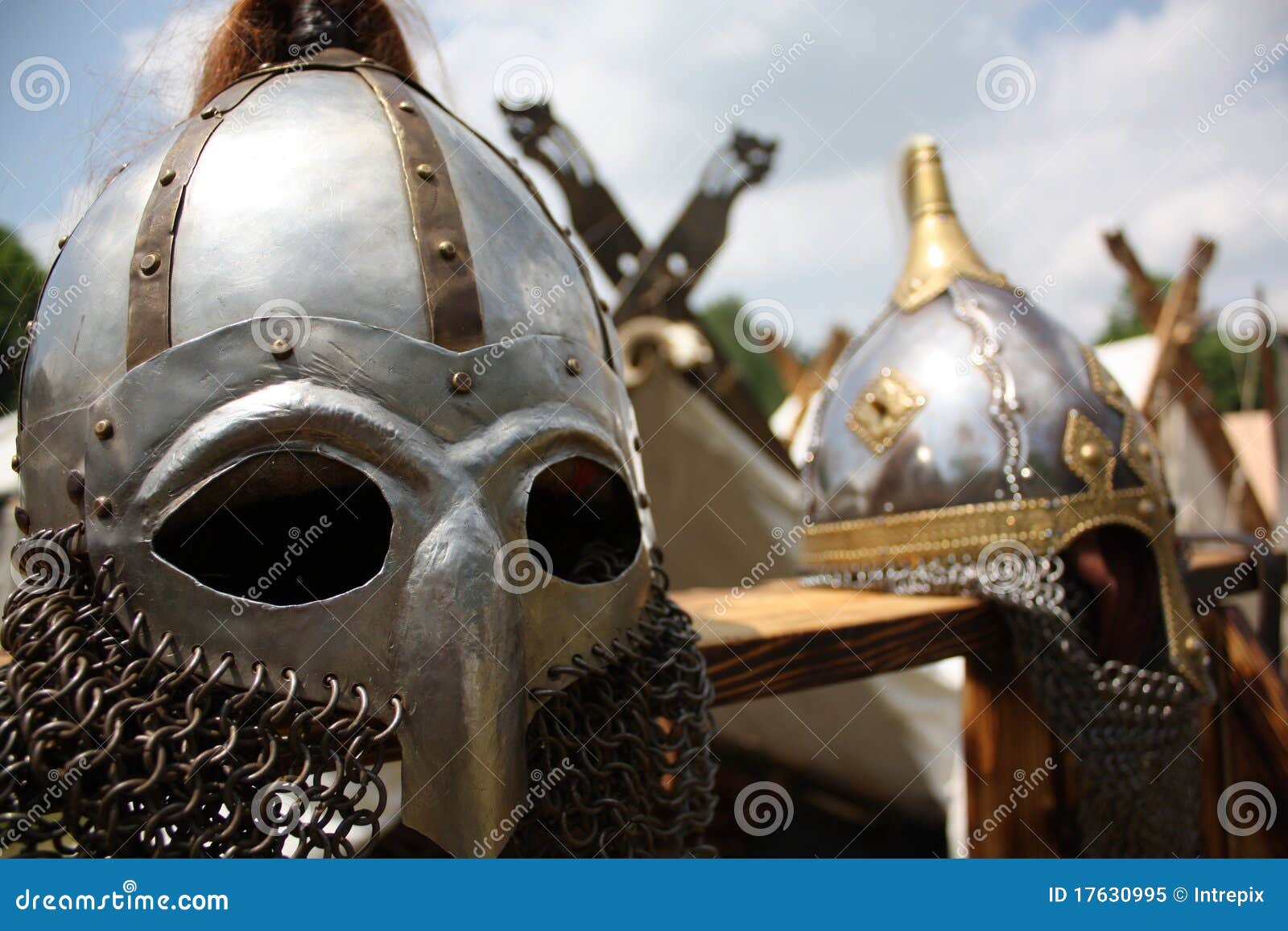 Knight s helmets stock image. Image of warrior, historic - 17630995