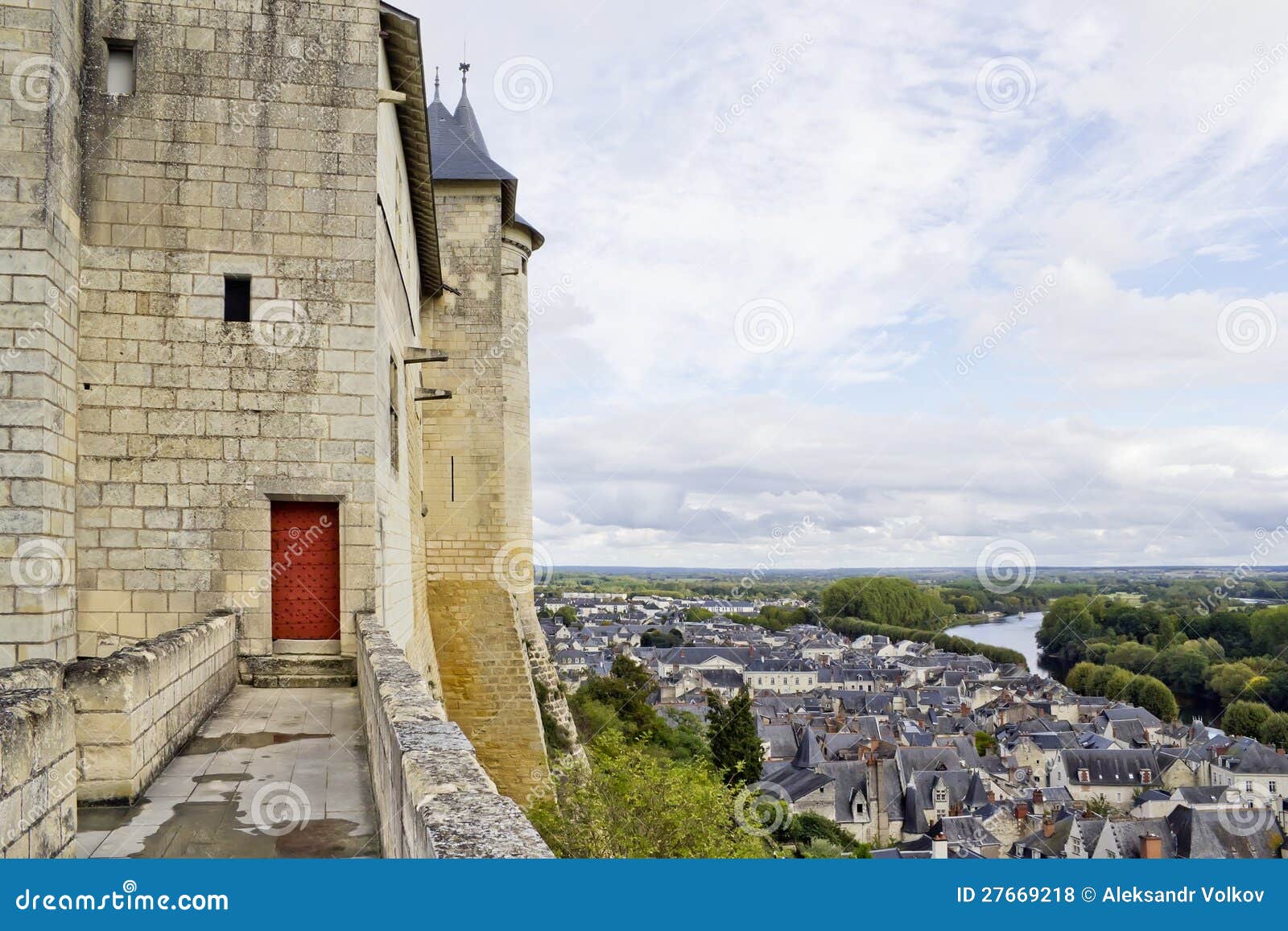 Knight S Sky Castle with a Red Door Stock Photo - Image of medieval ...