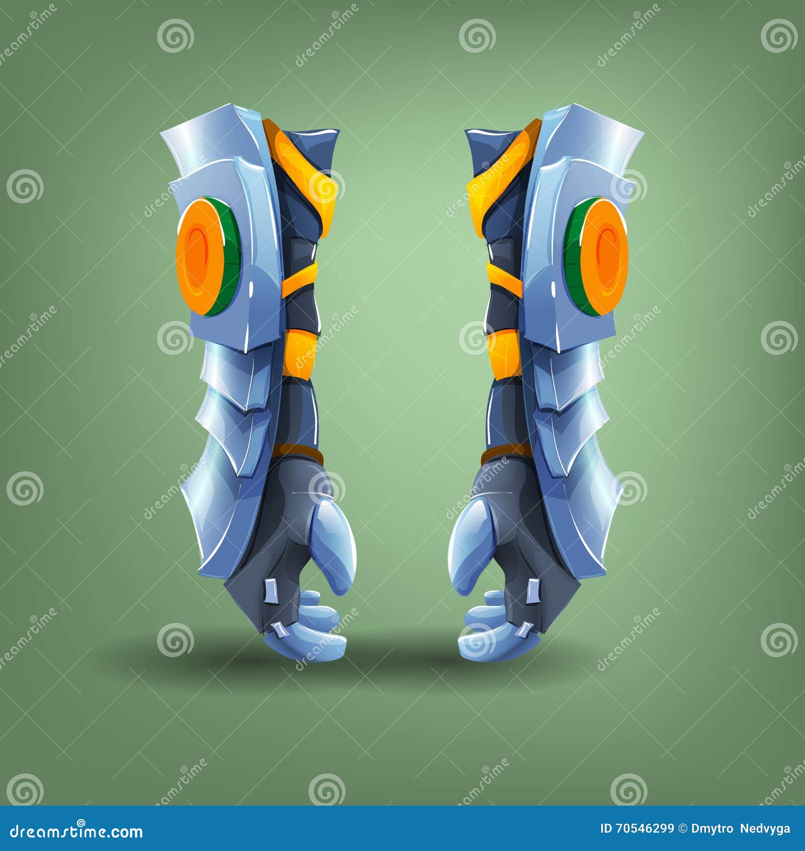 Knight s steel gauntlets. stock vector. Illustration of military - 70546299