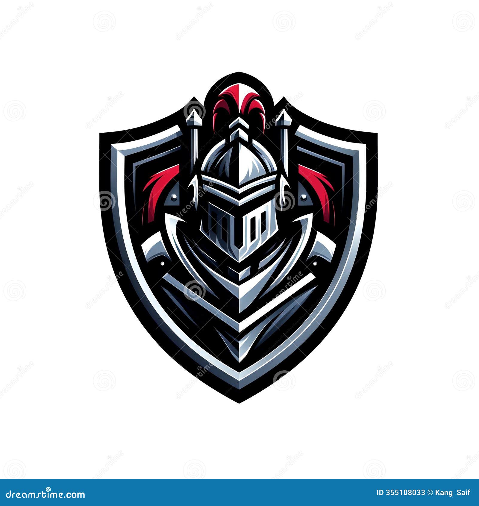 Knight s Valiant Shield stock illustration. Illustration of medieval ...