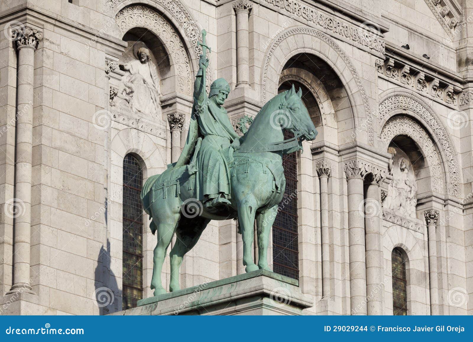 Knight in the Sacre Coeur, Montmarte, Paris Stock Photo - Image of ...