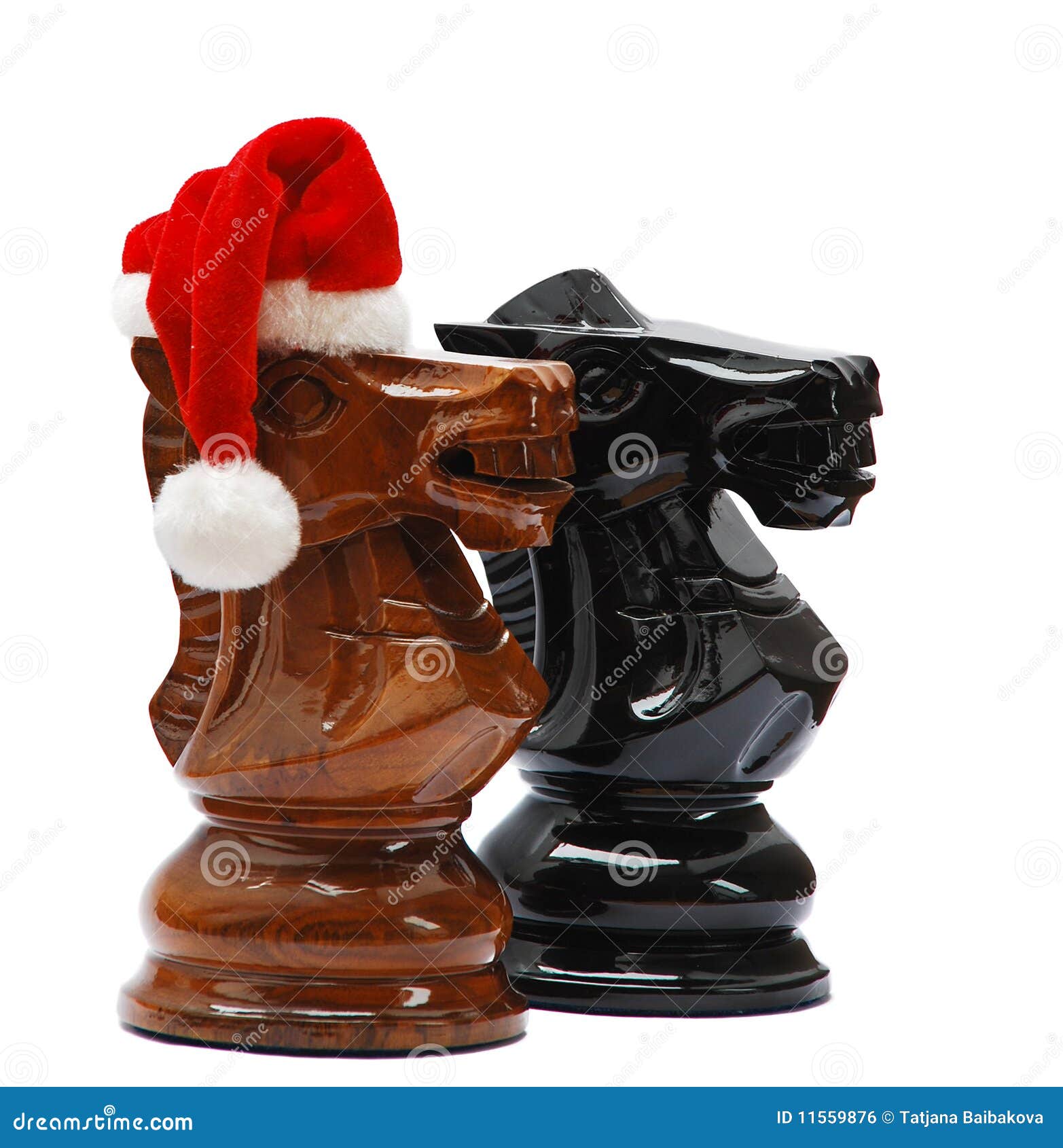 Knight with Santa hat stock photo. Image of piece, success - 11559876