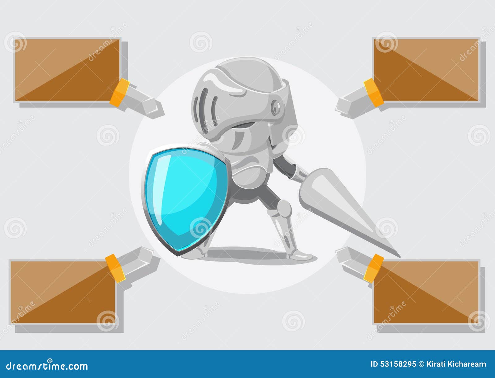 Knight Security Protect Guard Safe Vector Stock Illustration ...