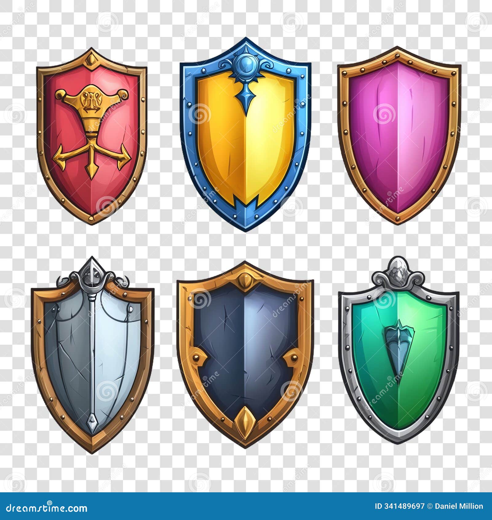 Knight shields stock illustration. Illustration of design - 341489697