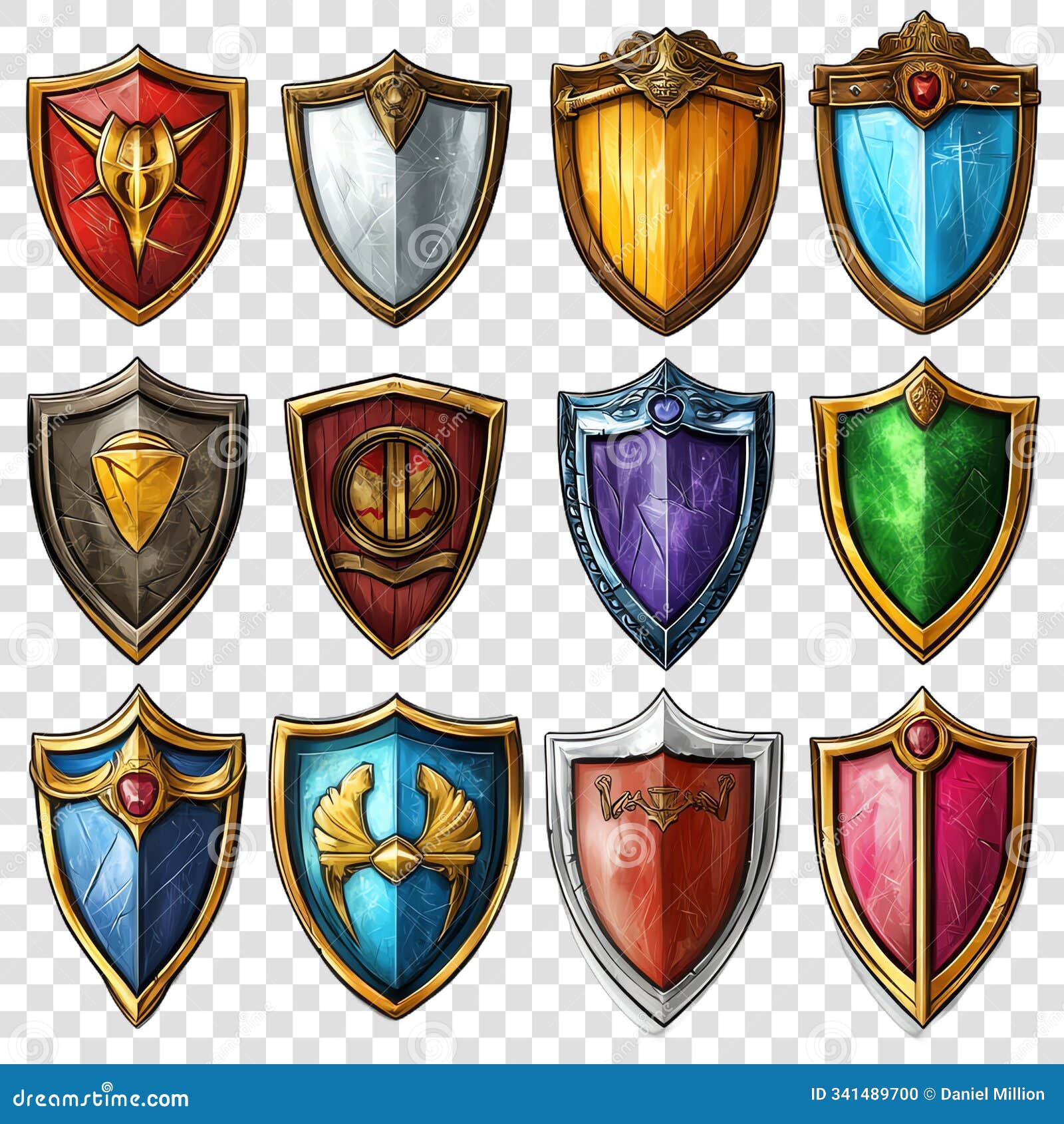 Knight shields stock illustration. Illustration of glass - 341489700