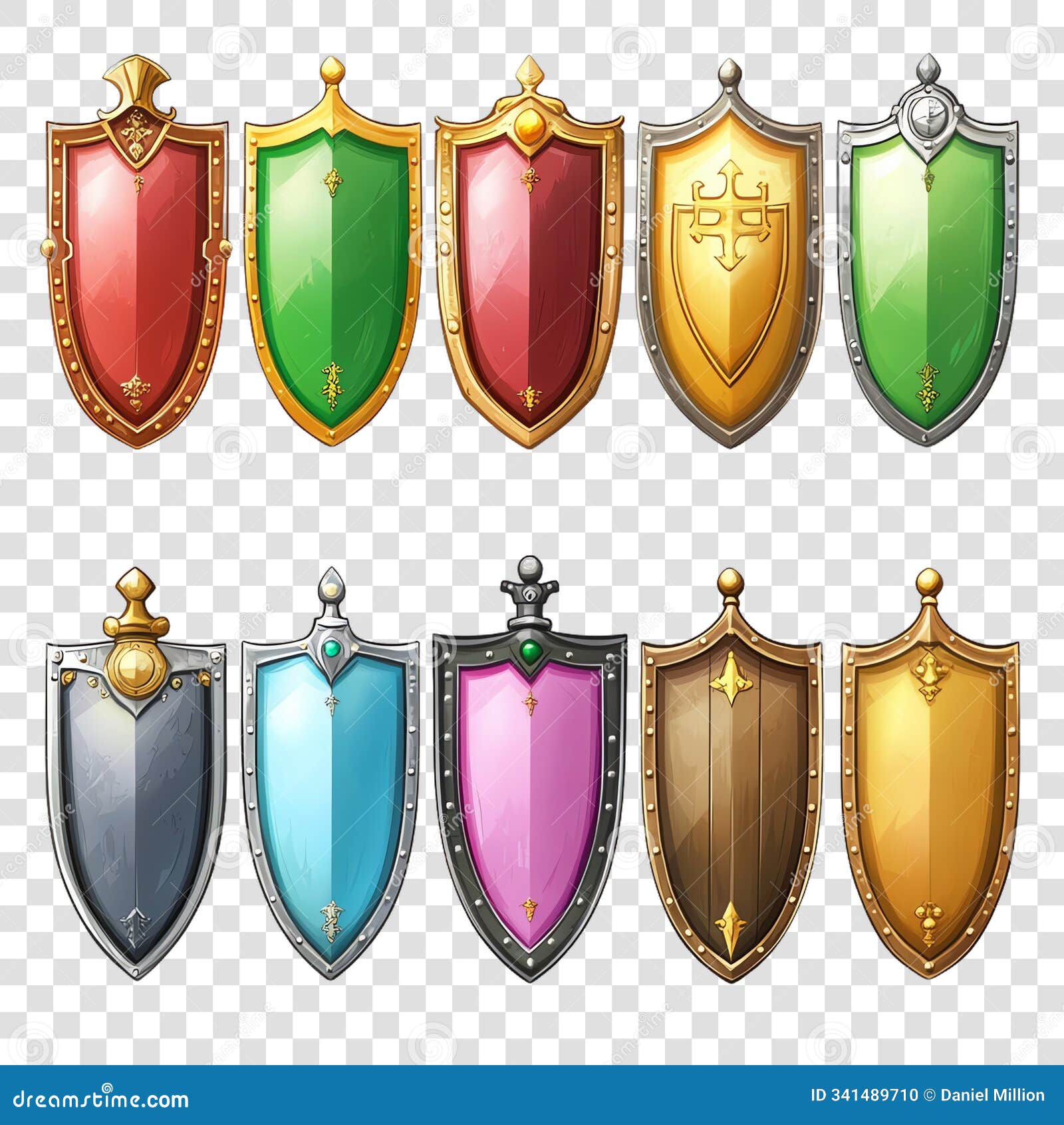 Knight shields stock illustration. Illustration of flat - 341489710