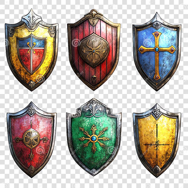 Knight shields stock illustration. Illustration of safety - 341489711