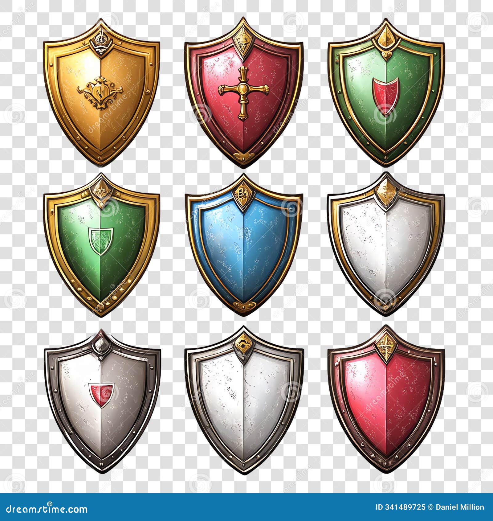 Knight shields stock illustration. Illustration of sketches - 341489725