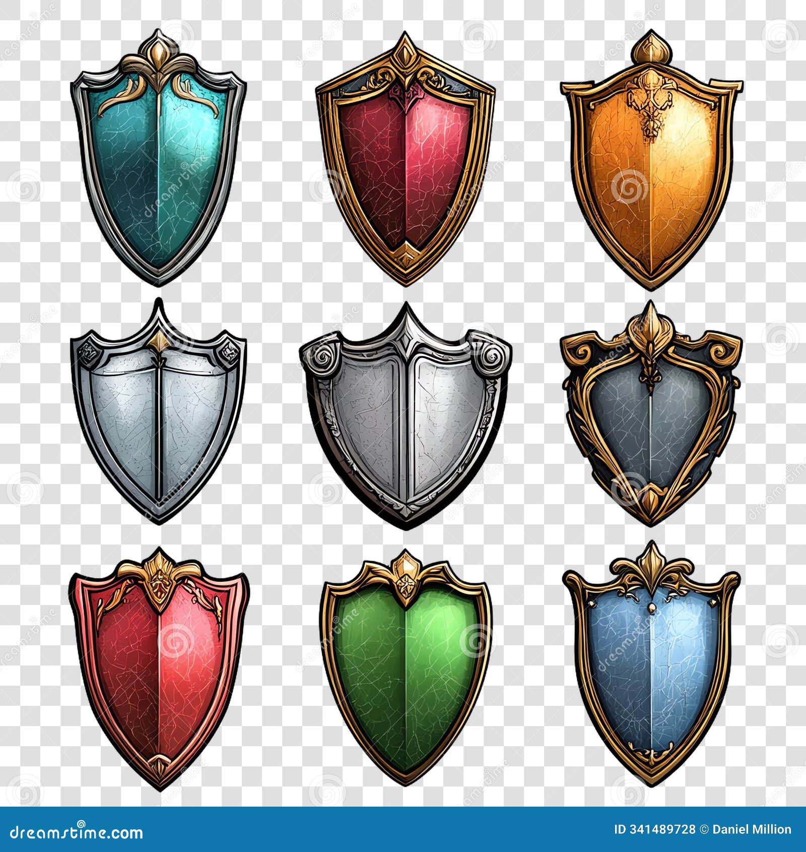 Knight shields stock illustration. Illustration of sign - 341489728