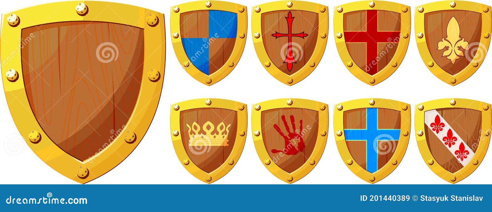 Knight, Shields, Swords, Helmets, Cubes. Vector Illustration ...
