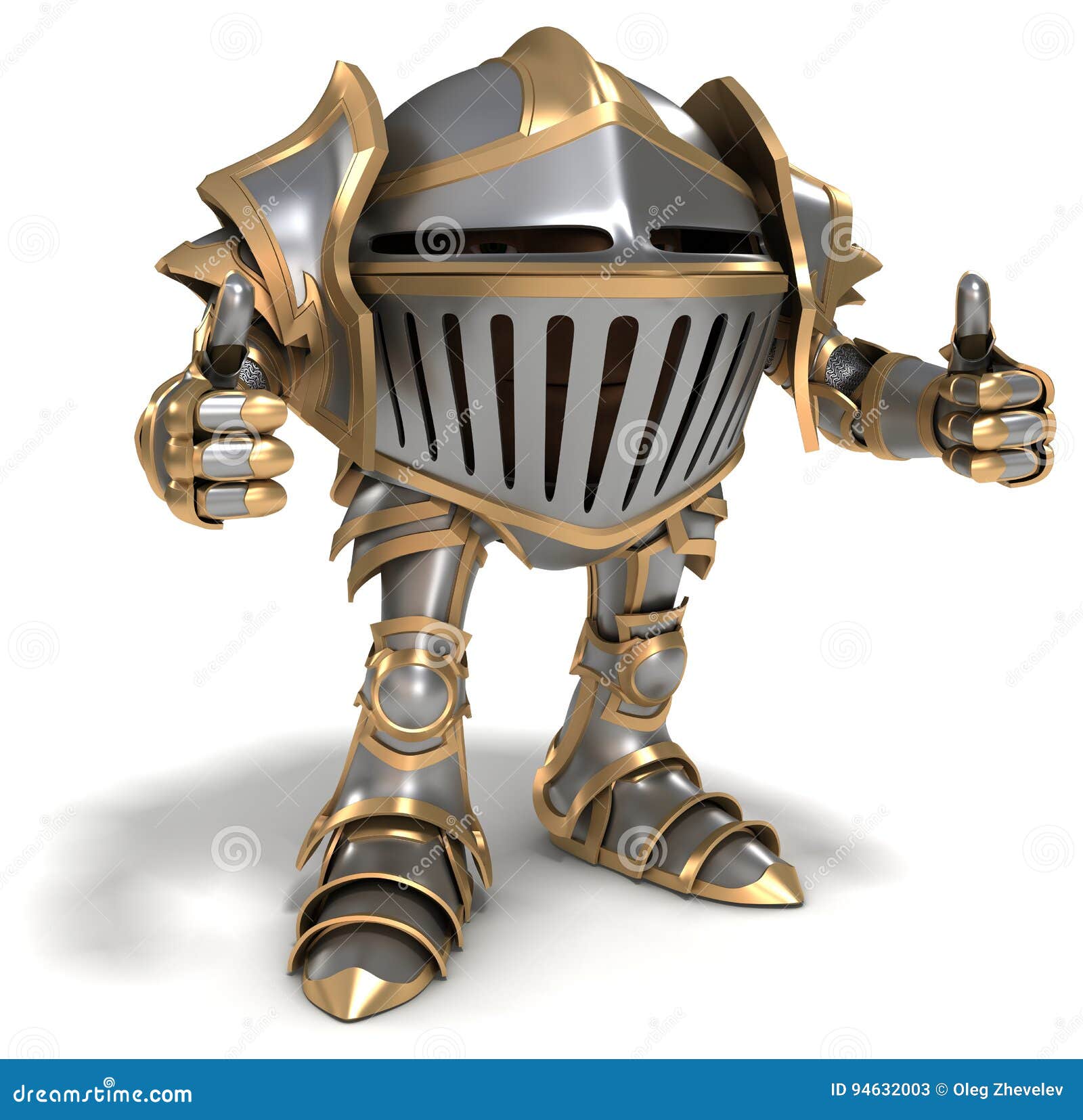The Knight Shows a Thumbs Up Stock Illustration - Illustration of okay ...