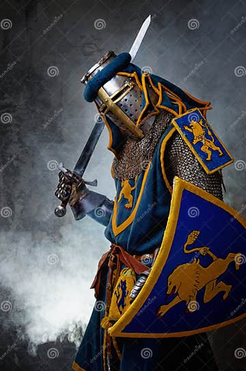 Knight with sword stock photo. Image of ages, armed, crusades - 28681810
