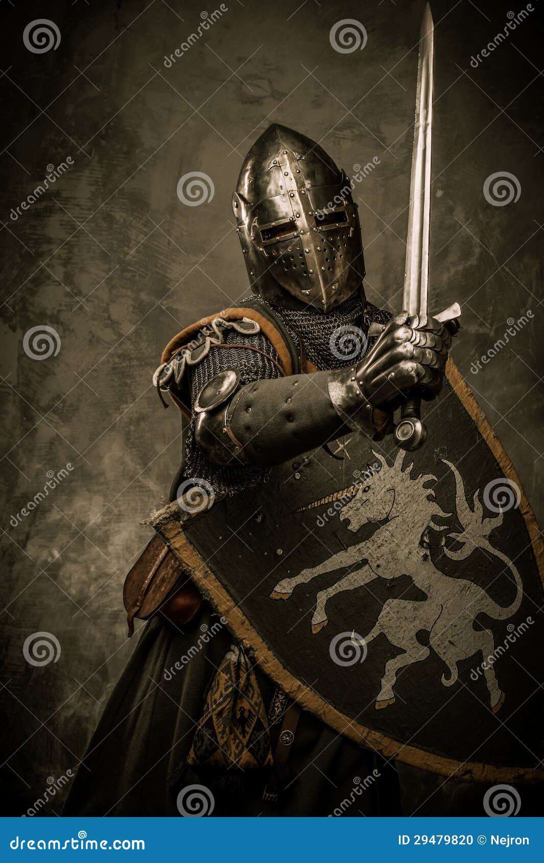 Knight with sword stock photo. Image of anger, attack - 29479820